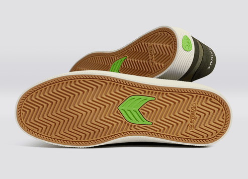 LUAN PRO Olive Green Suede Ivory Logo Burnt Olive Sneaker Men – CARIUMA ...